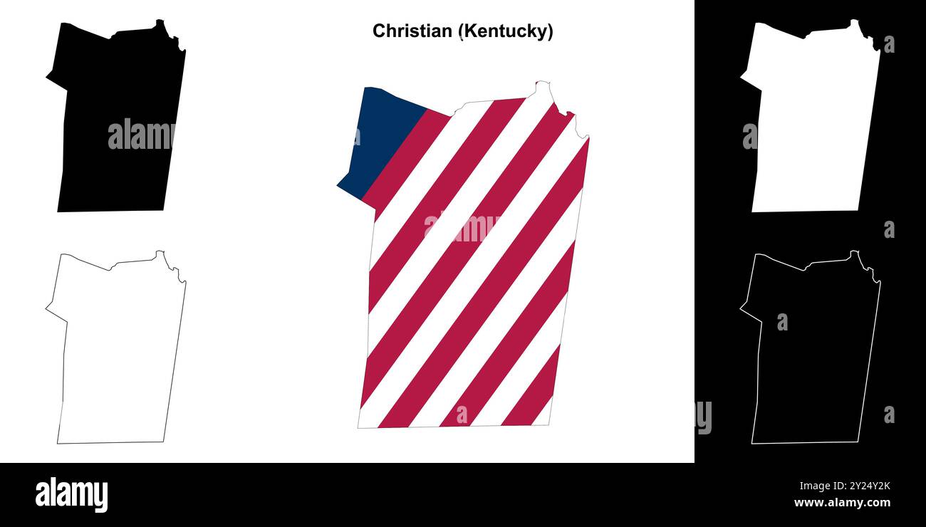 Christian county map Stock Vector Images - Alamy