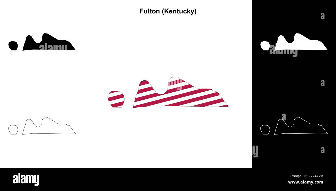 Fulton County (Kentucky) outline map set Stock Vector Image & Art - Alamy