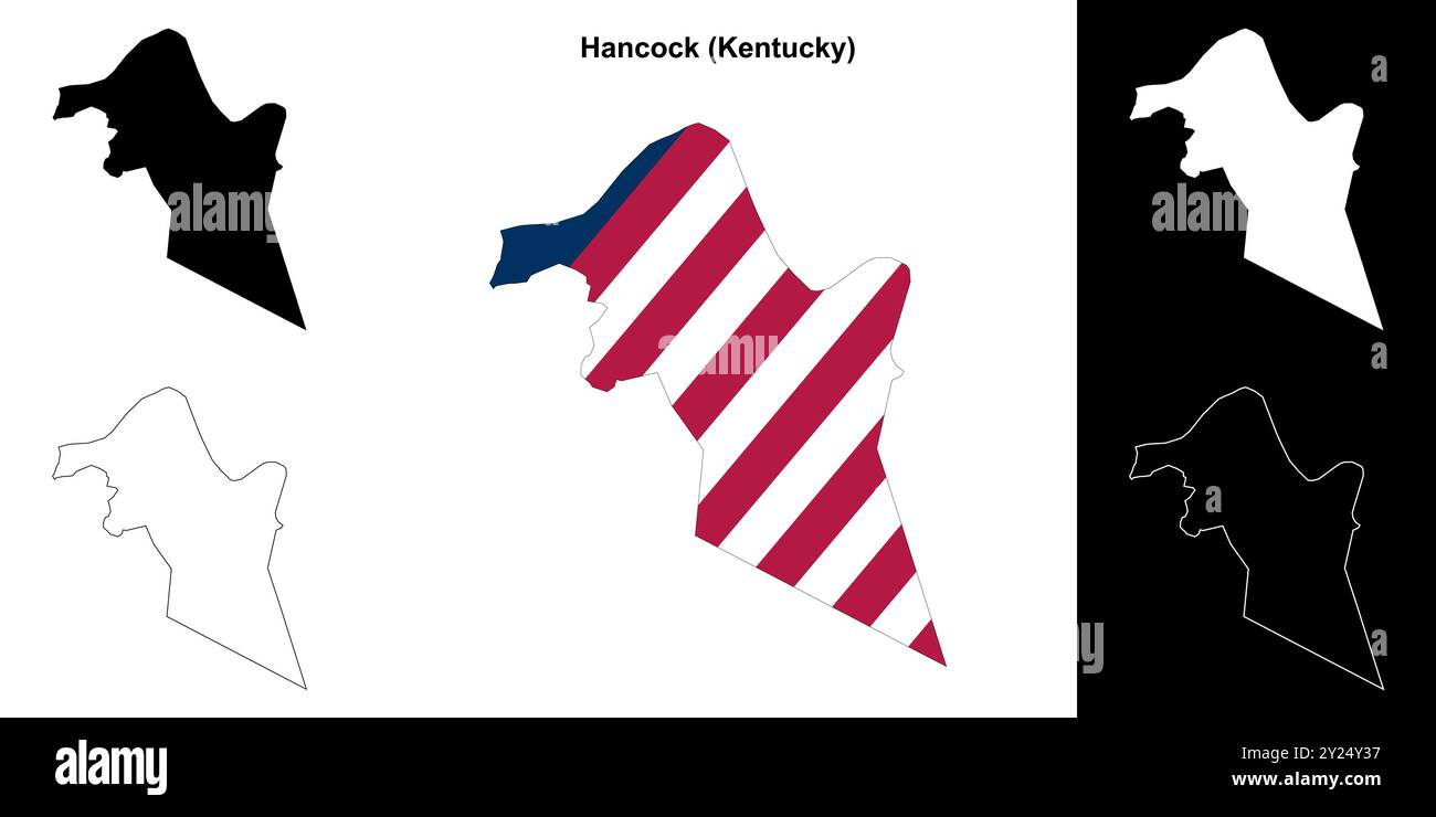 Hancock County (Kentucky) outline map set Stock Vector Image & Art - Alamy