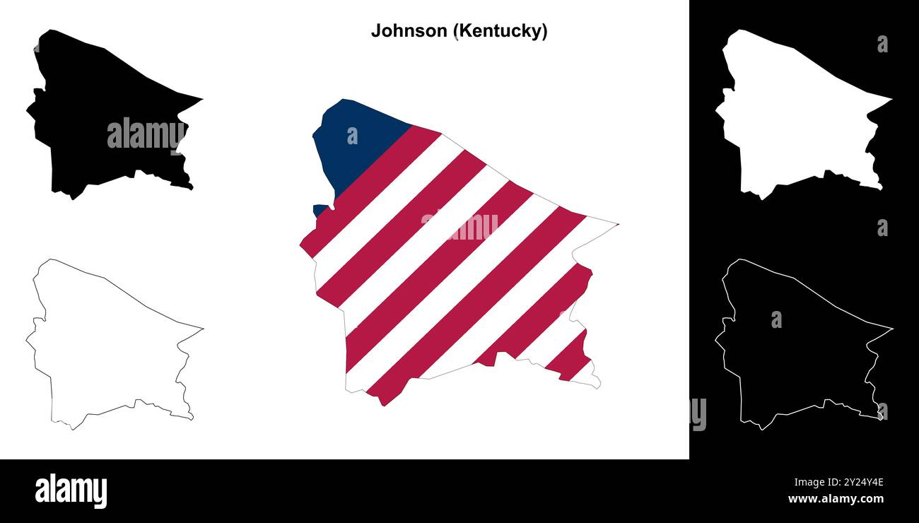 Johnson county map hi-res stock photography and images - Alamy