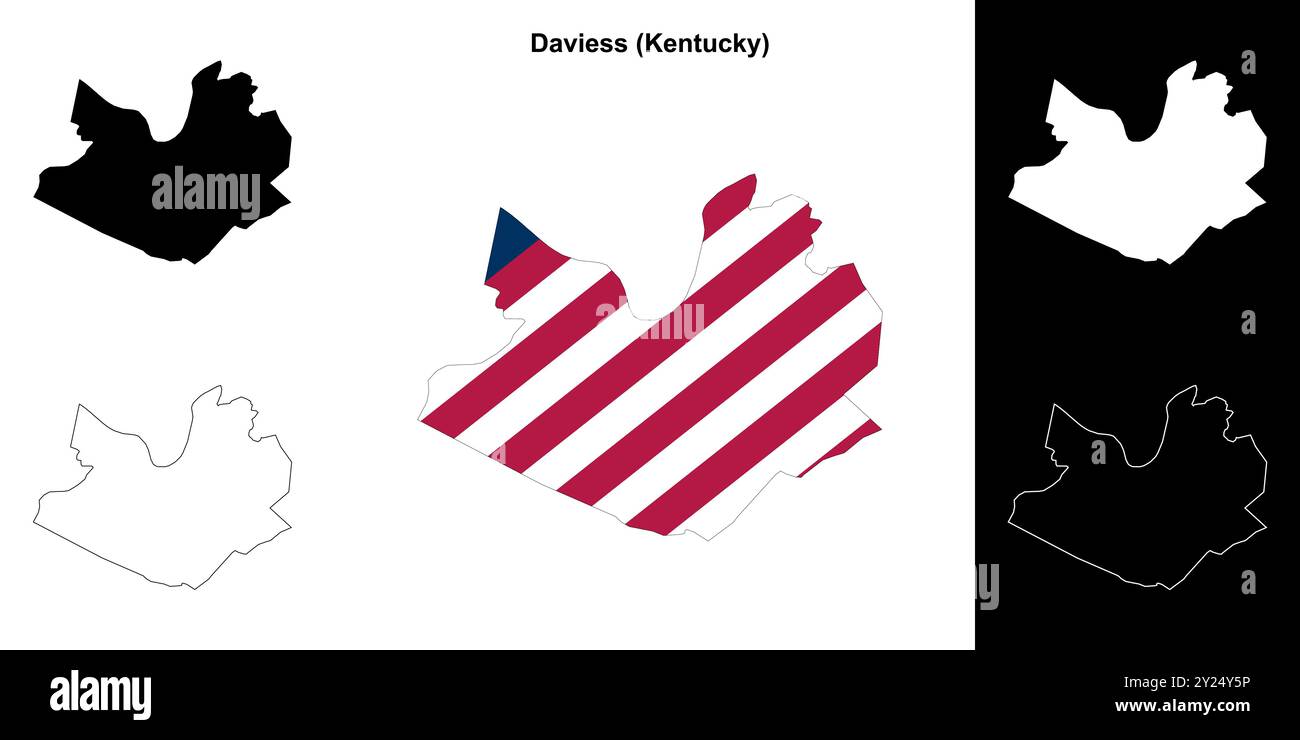 Daviess County (Kentucky) outline map set Stock Vector Image & Art - Alamy