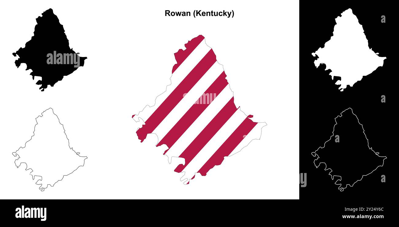 Rowan County (Kentucky) outline map set Stock Vector Image & Art - Alamy