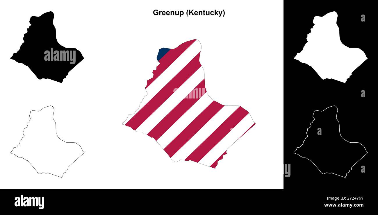 Greenup County (Kentucky) outline map set Stock Vector Image & Art - Alamy