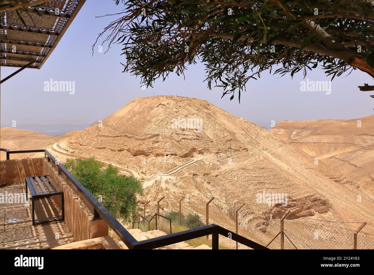 Machaerus, fortified hilltop palace (Herod Castle) in Jordan Stock ...