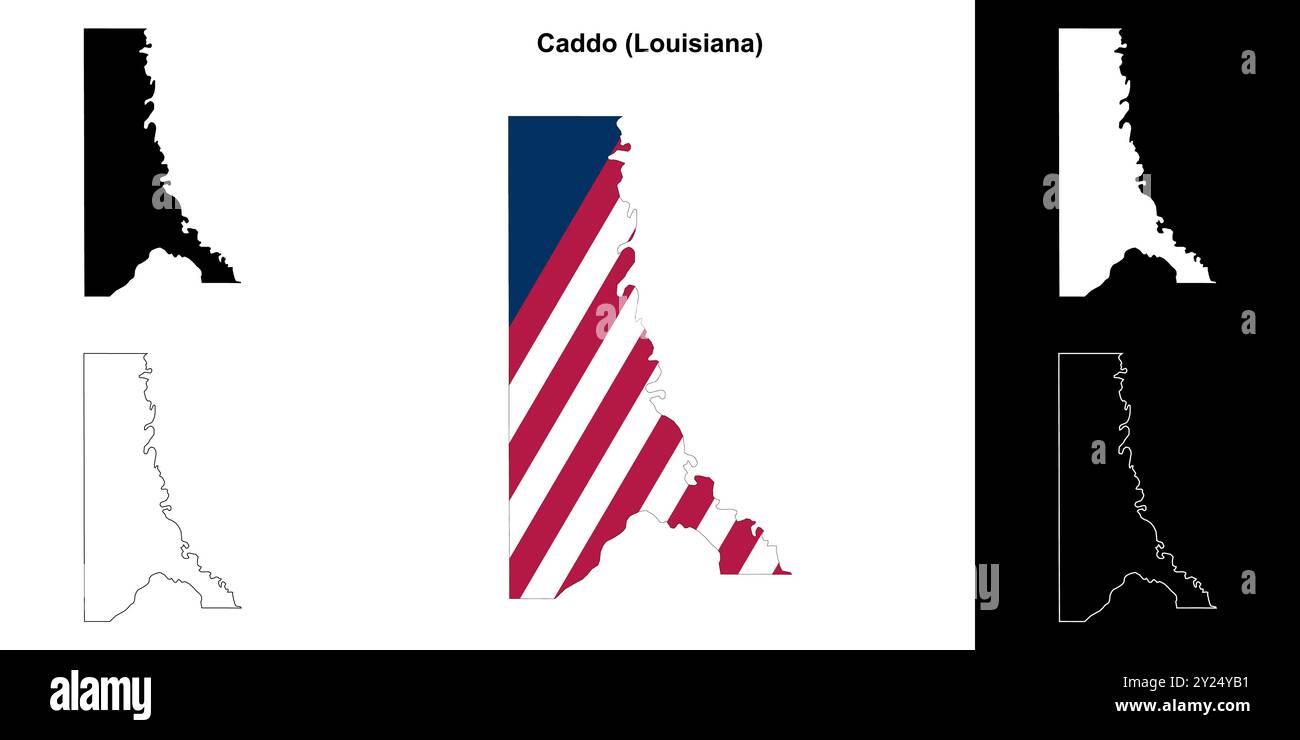 Caddo Parish (Louisiana) outline map set Stock Vector Image & Art - Alamy
