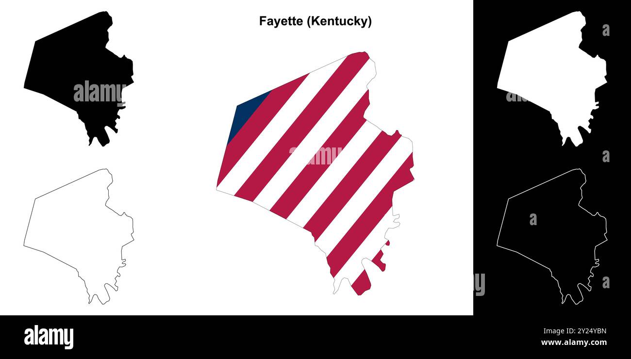 Fayette County (Kentucky) outline map set Stock Vector Image & Art - Alamy