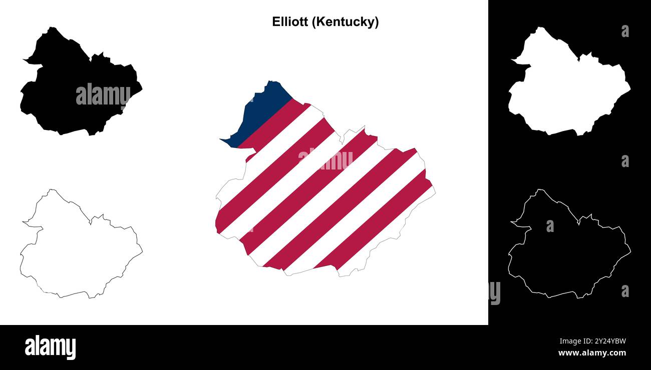 Elliott county map hi-res stock photography and images - Alamy