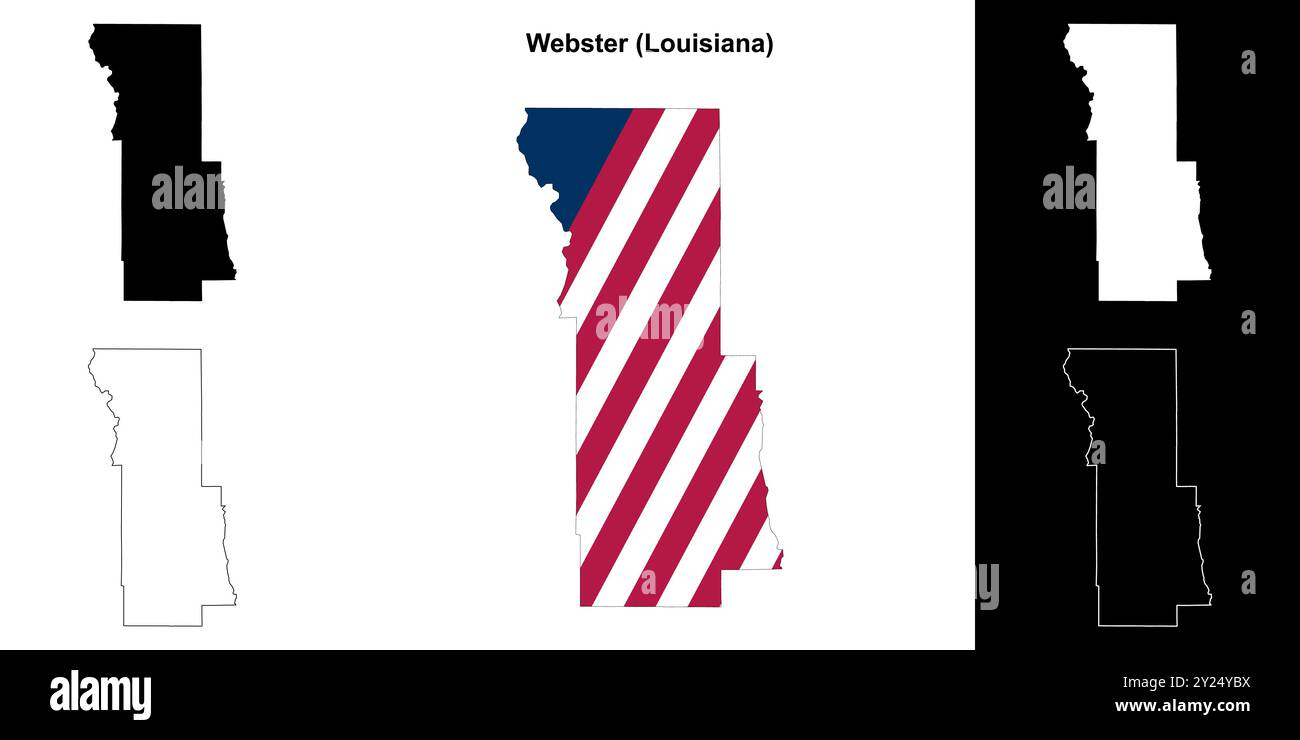 Webster Parish (Louisiana) outline map set Stock Vector Image & Art - Alamy