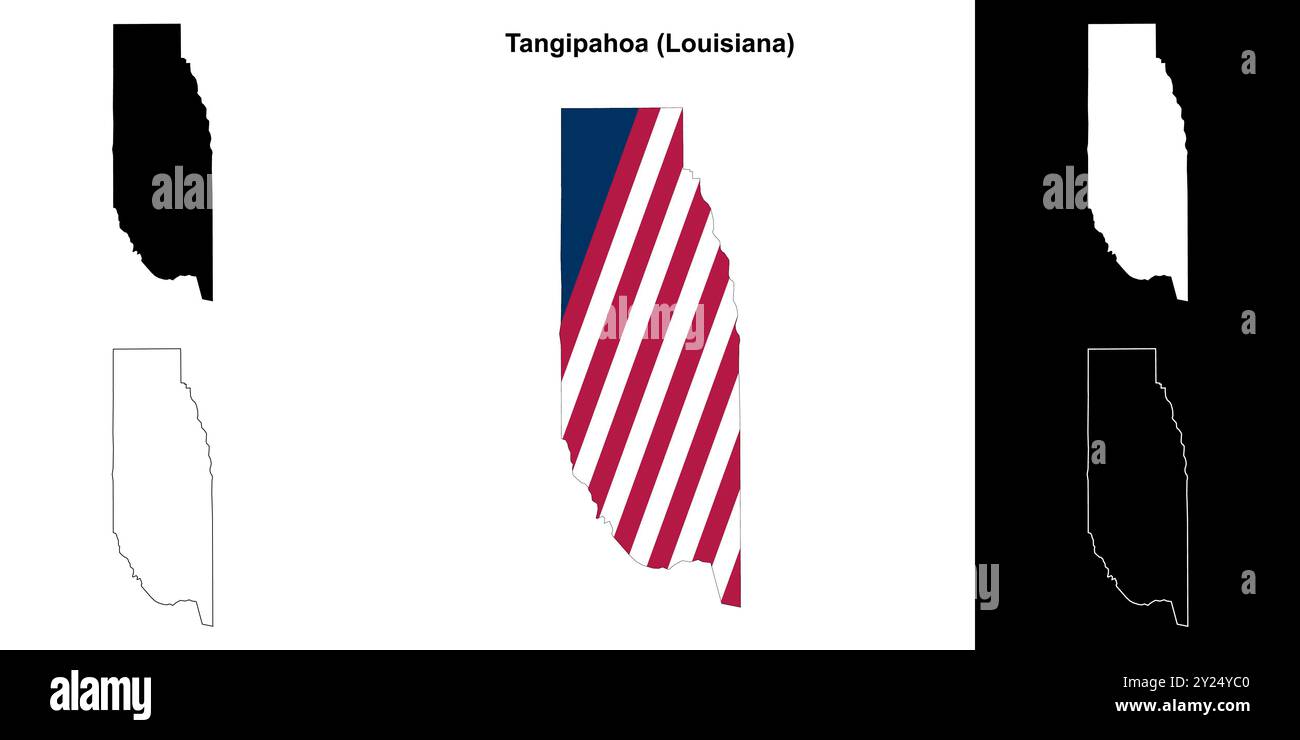Blank tangipahoa map hi-res stock photography and images - Alamy
