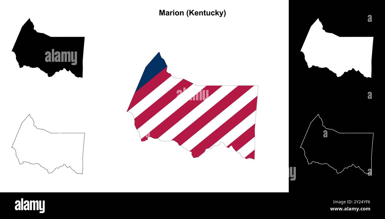 Marion County (Kentucky) outline map set Stock Vector Image & Art - Alamy