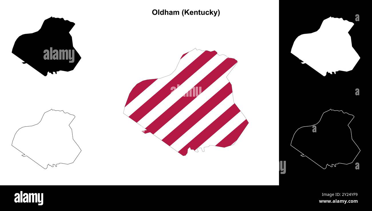 Oldham County (Kentucky) outline map set Stock Vector Image & Art - Alamy