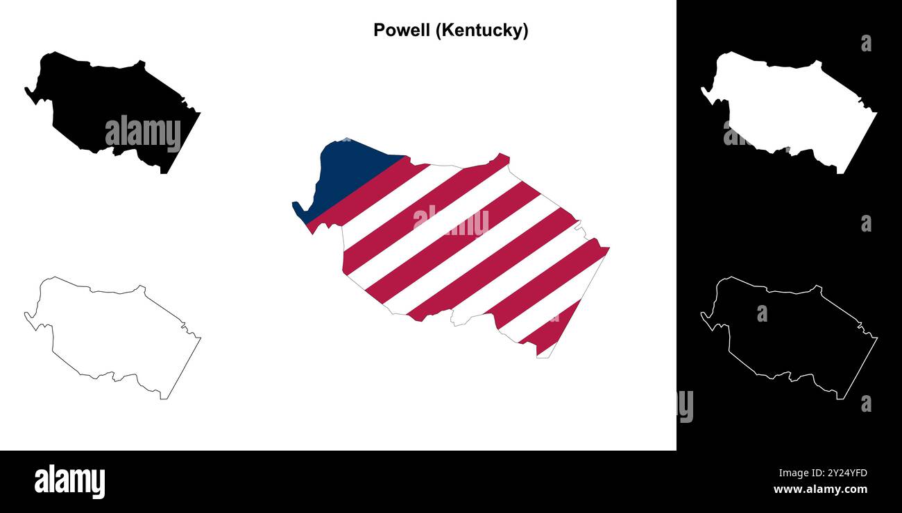 Powell County (Kentucky) outline map set Stock Vector Image & Art - Alamy