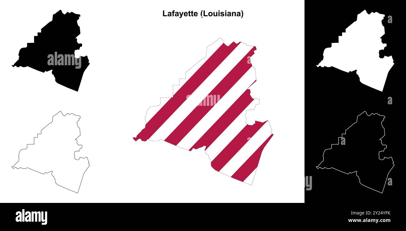 Lafayette parish map Stock Vector Images - Alamy