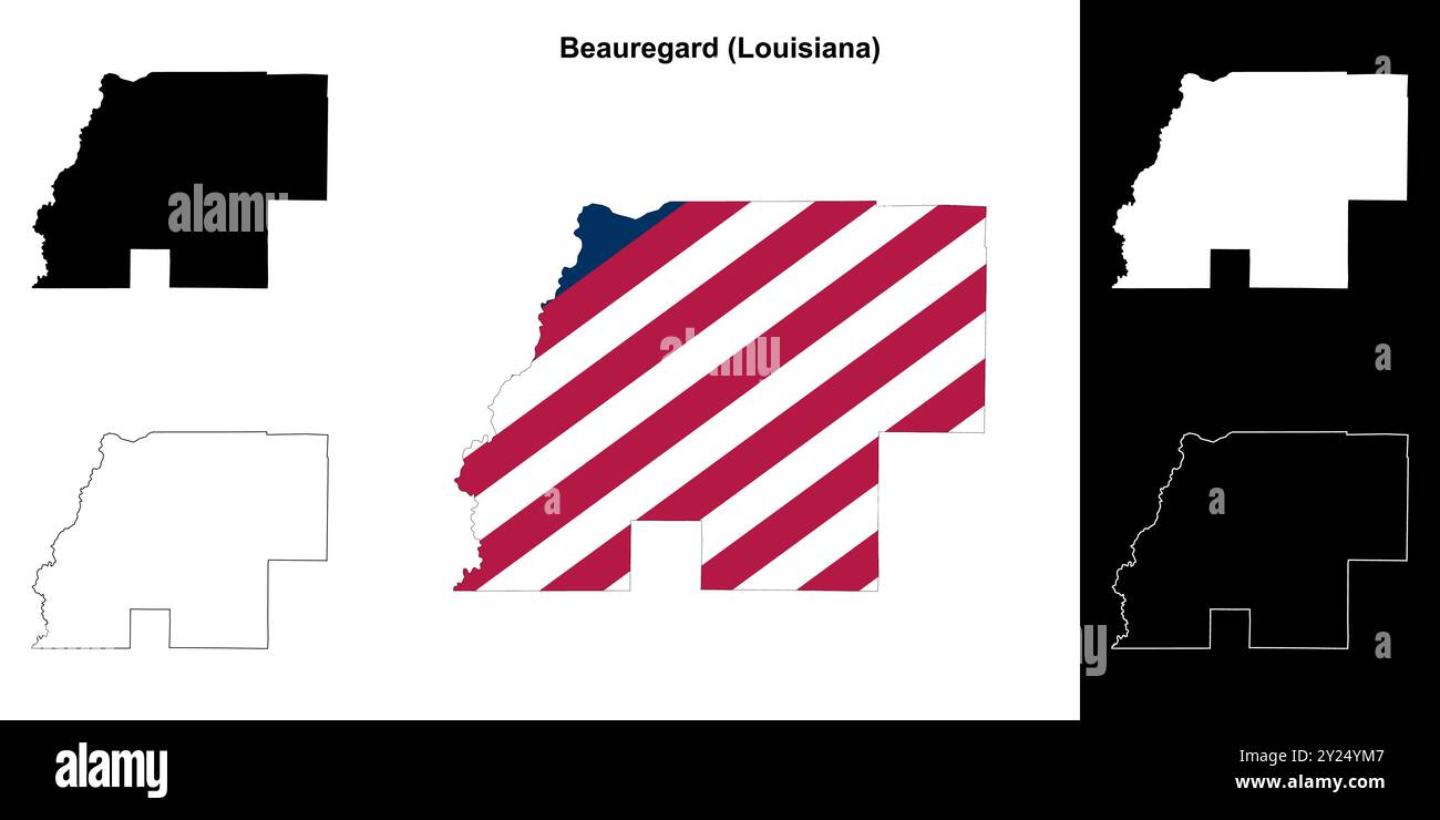 Blank beauregard map hi-res stock photography and images - Alamy