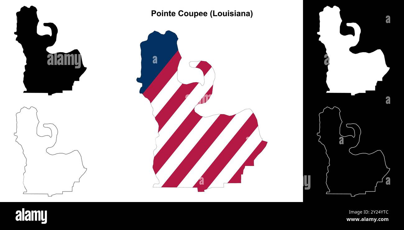 Pointe coupee eps map hi-res stock photography and images - Alamy