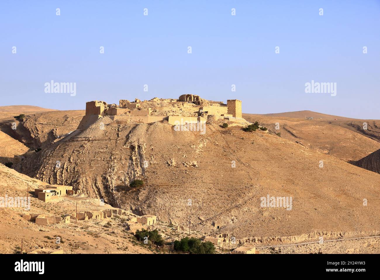the Crusader castle Shobak (Shawbak, Shoubak) in Montrael, Jordan Stock ...