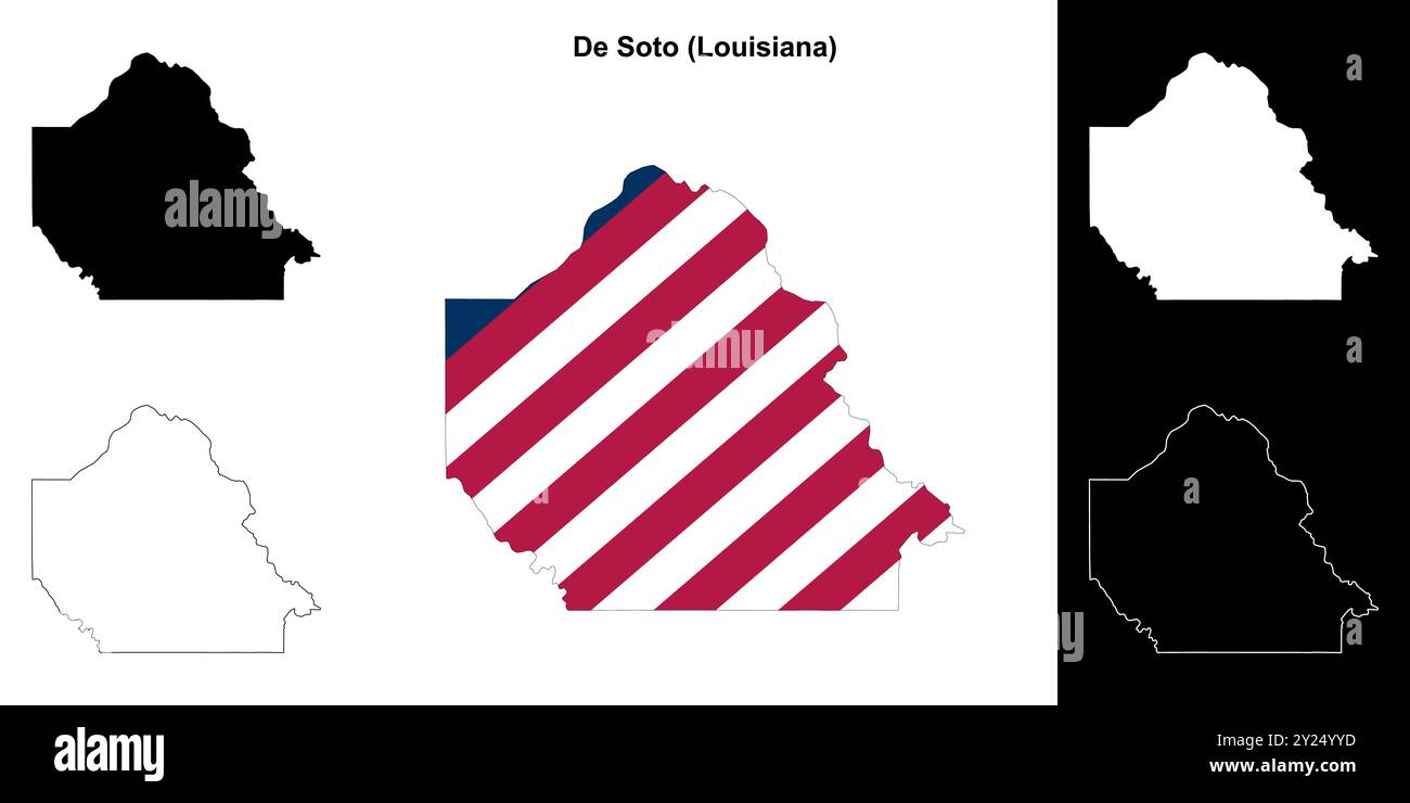 De Soto Parish (Louisiana) outline map set Stock Vector Image & Art - Alamy