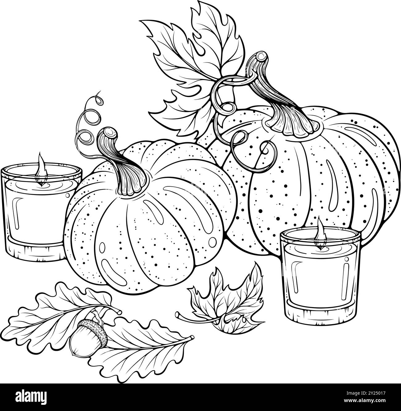 Autumn leaves candles Cut Out Stock Images & Pictures - Alamy