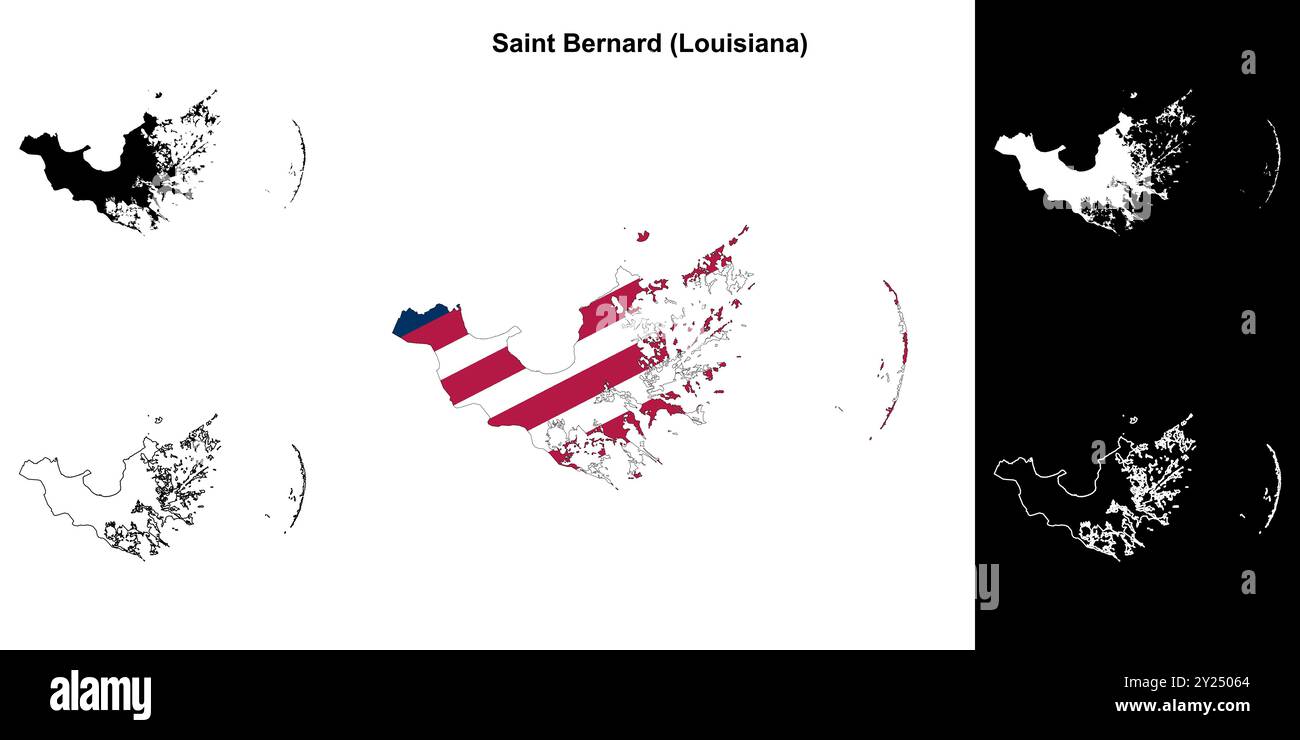 Saint bernard county map hi-res stock photography and images - Alamy