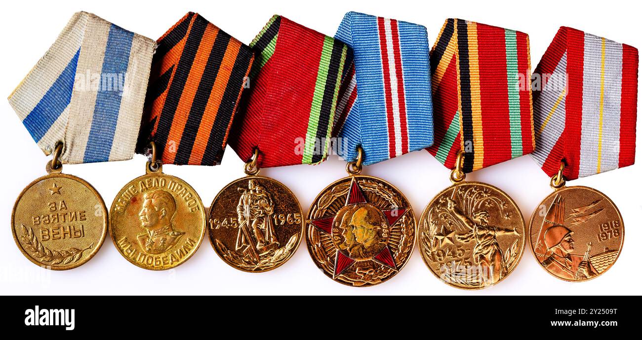 Collection Of Russian (soviet) Medals For Participation In The Second ...