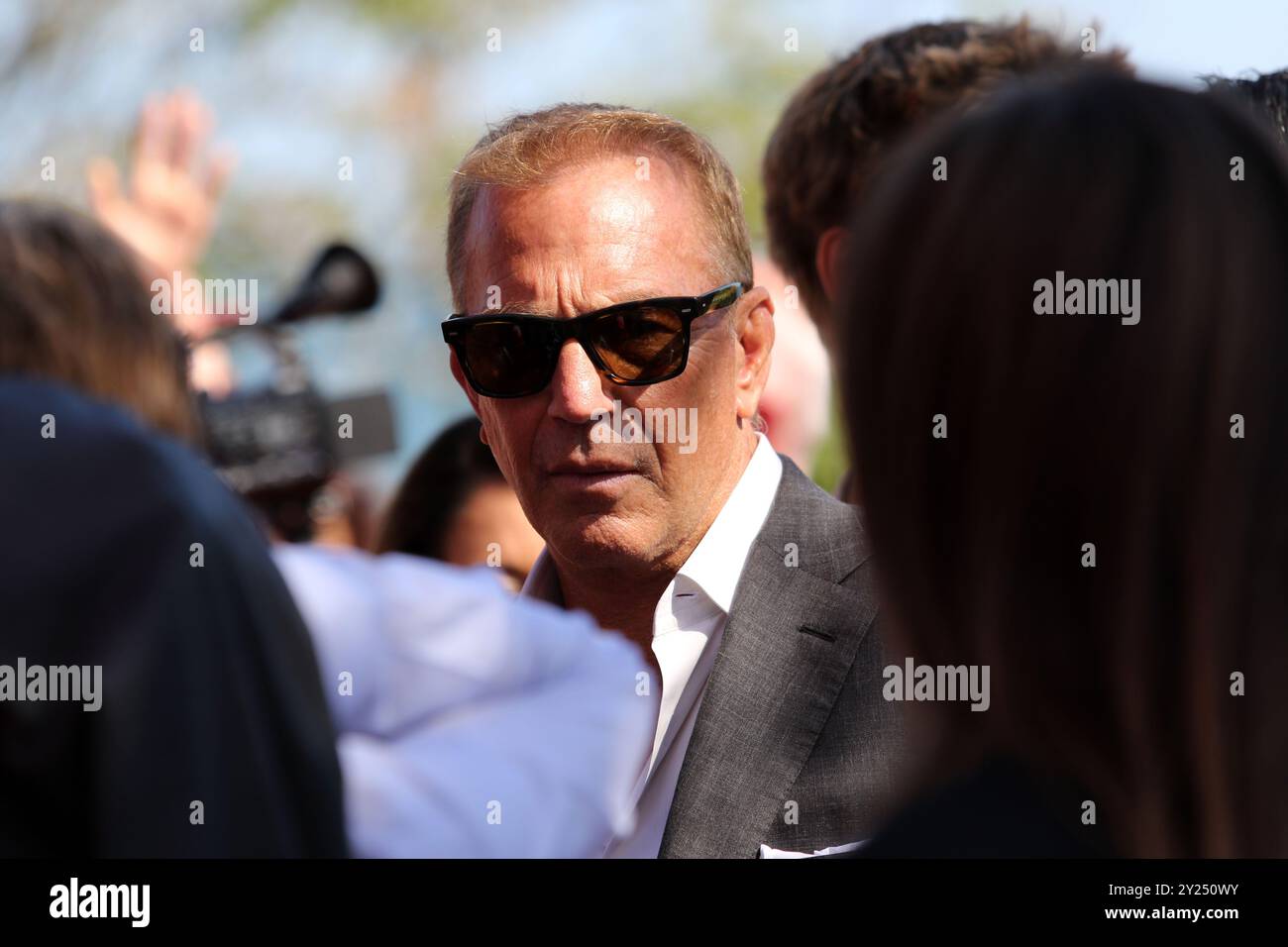 Italy, Lido di Venezia, September 07, 2024: Kevin Costner attends the ...