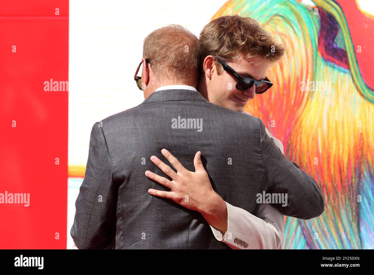 Italy, Lido di Venezia, September 07, 2024: Kevin Costner and Cayden ...