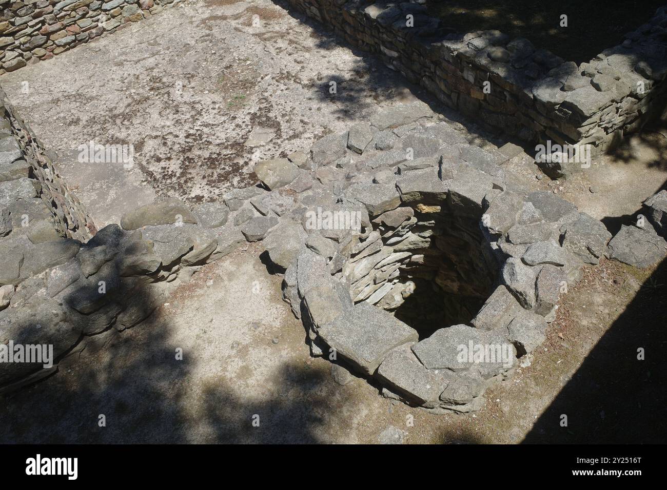 Stone well, ancient masonry. Excavations of historical cities Stock ...