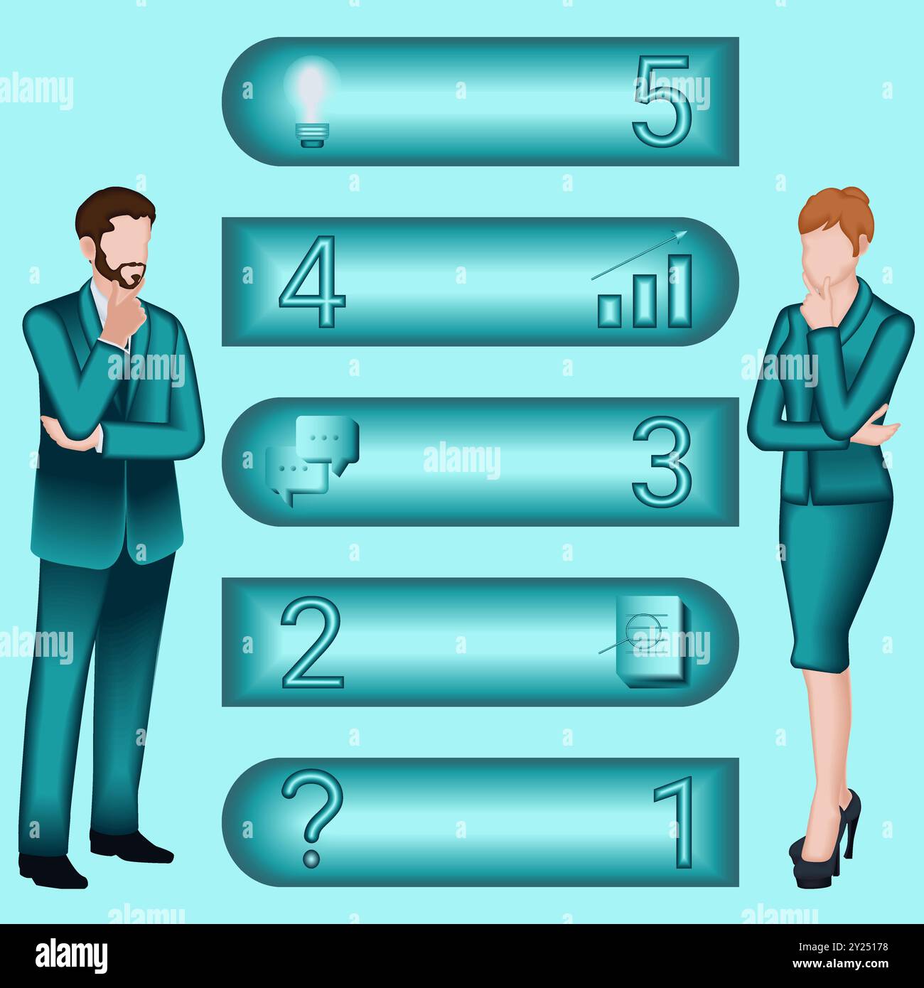 Man and woman using 5 steps to identify problems or opportunities in ...