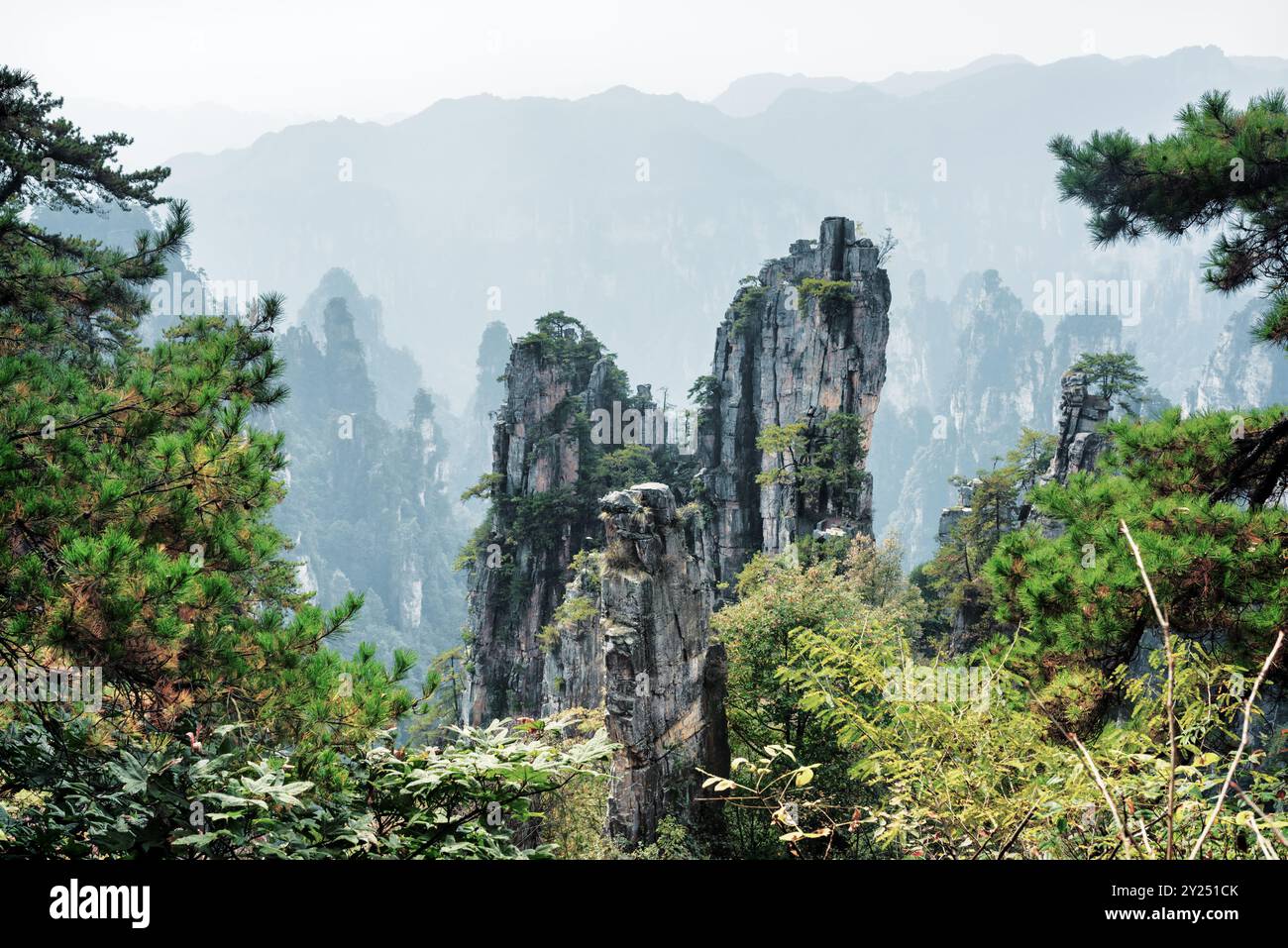 Fantastic view of quartz sandstone pillars (Avatar Mountains Stock ...