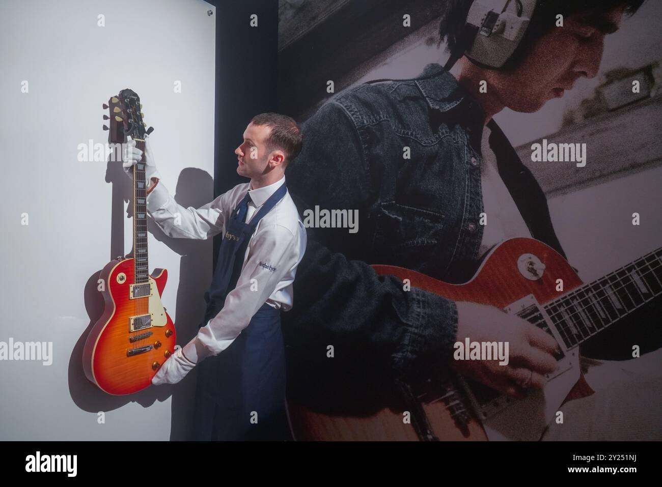 London, UK. 9 September 2024. Noel Gallagher / Oasis An Epiphone Les Paul Standard Electric ...