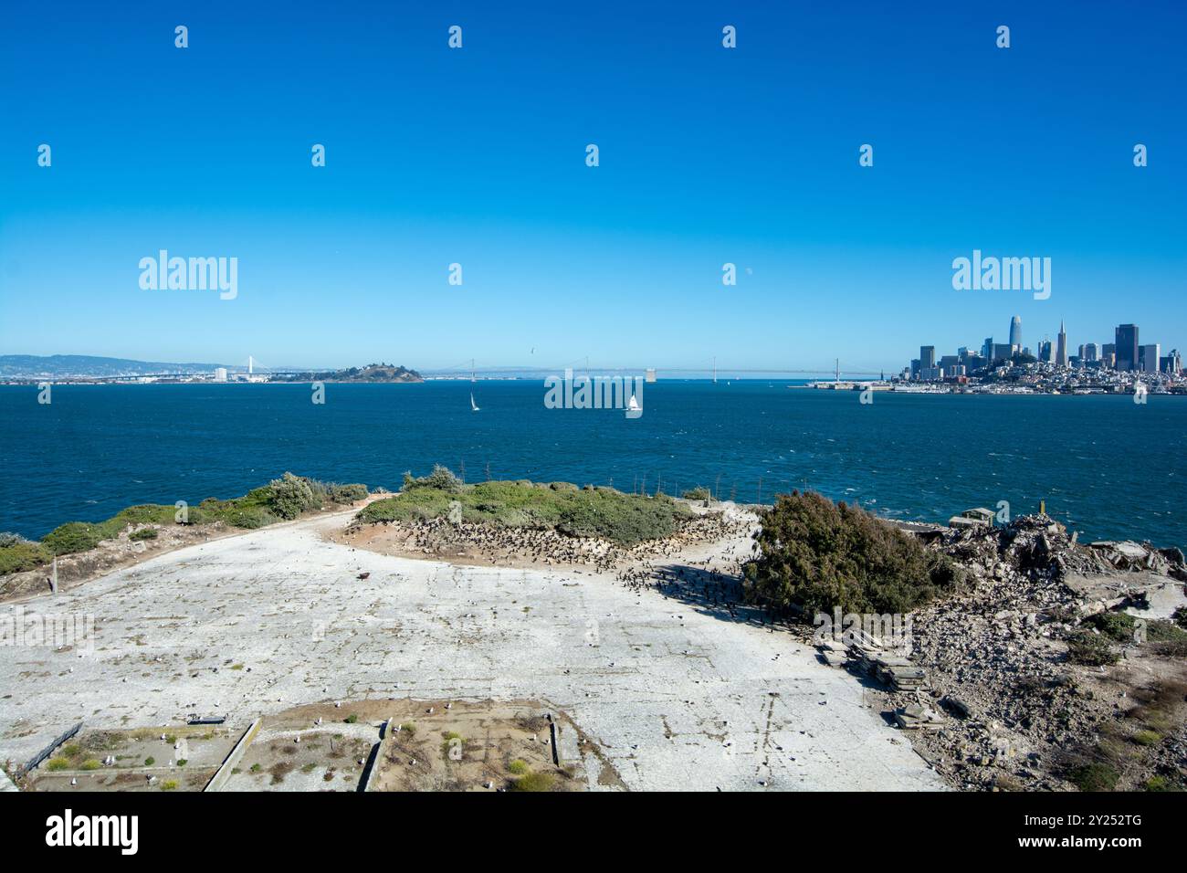 Alcatraz, a former maximum-security prison located on Alcatraz Island ...