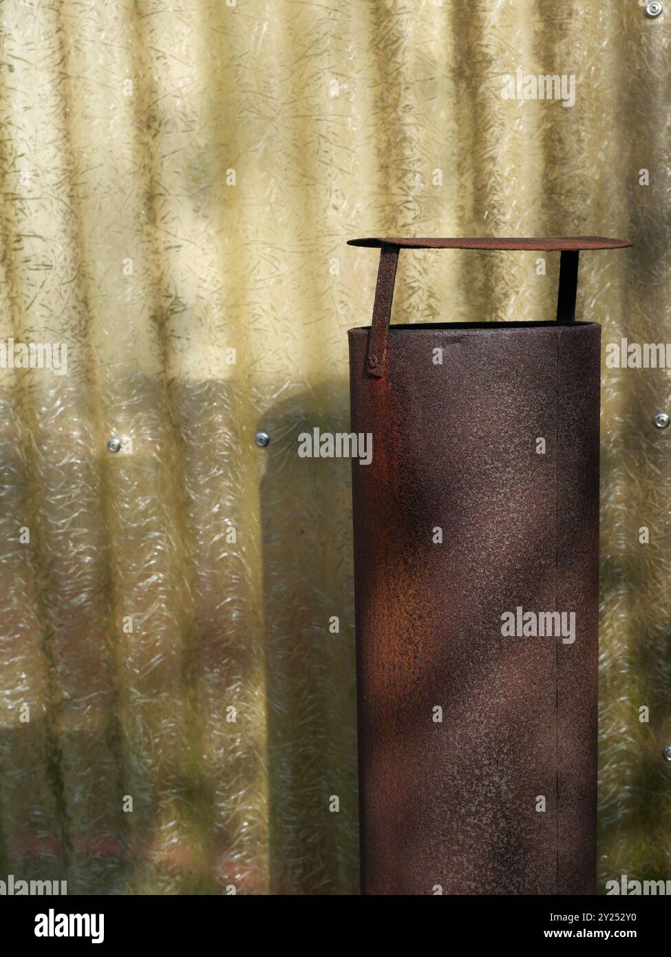 Exhaust pipe - old rusty smoker - exhaust pipe. A rusty exhaust pipe ...