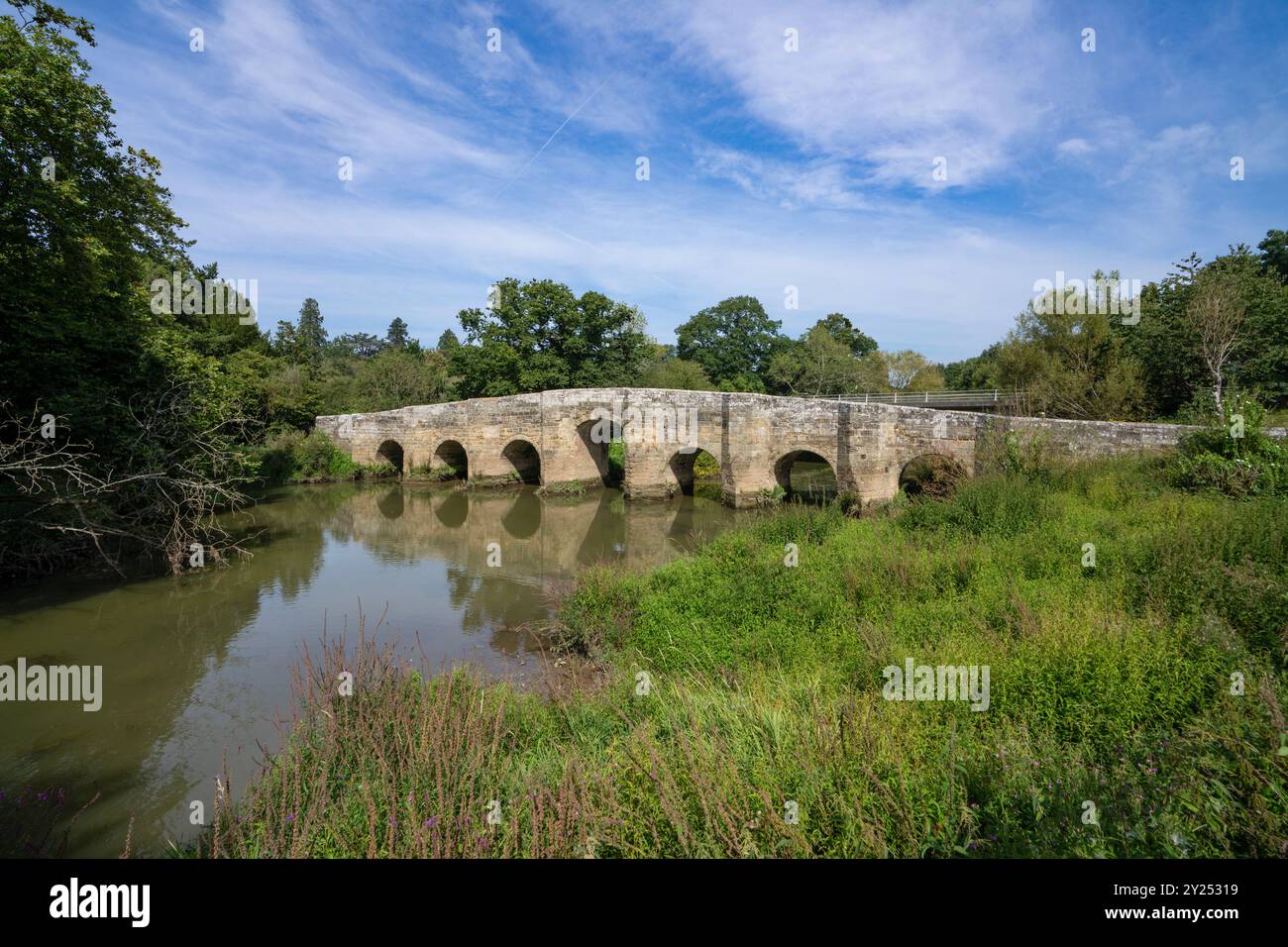 The historical Stopham Bridge situated on the River Arun at Pulborough ...