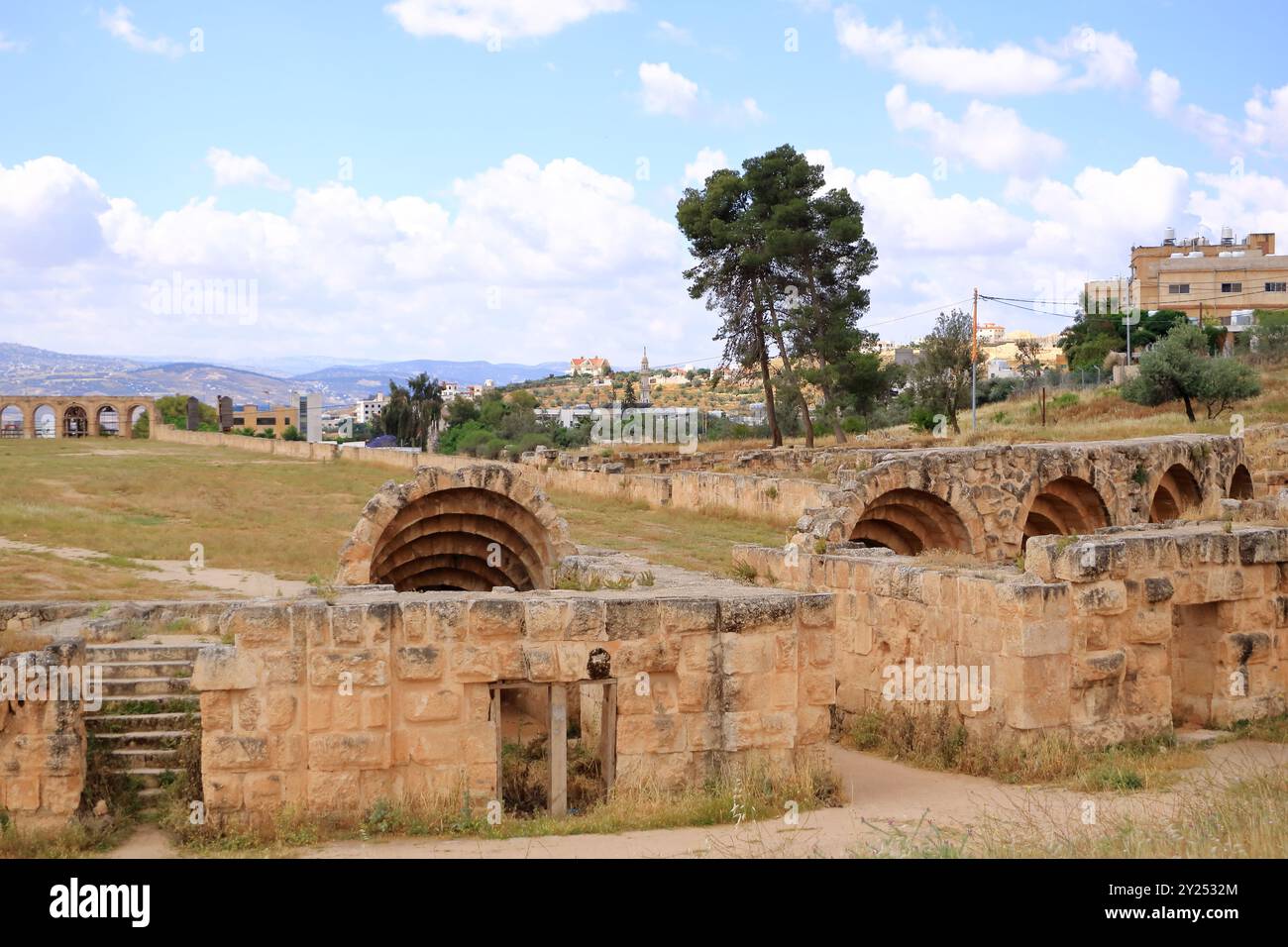 Jerash in Jordan - May 07 2024: Roman ruins in the Jordanian city of ...