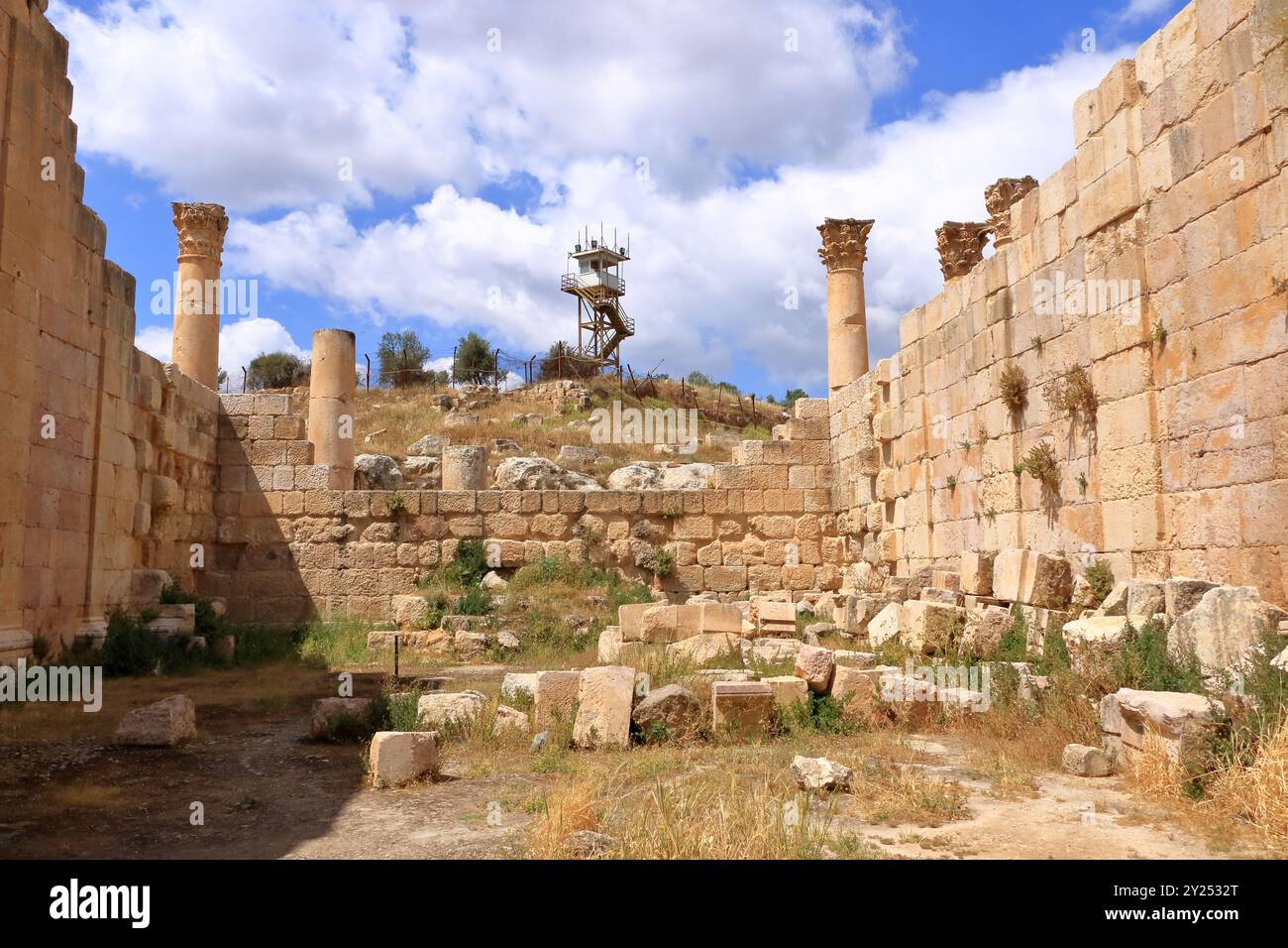 Jerash in Jordan - May 07 2024: Roman ruins in the Jordanian city of ...