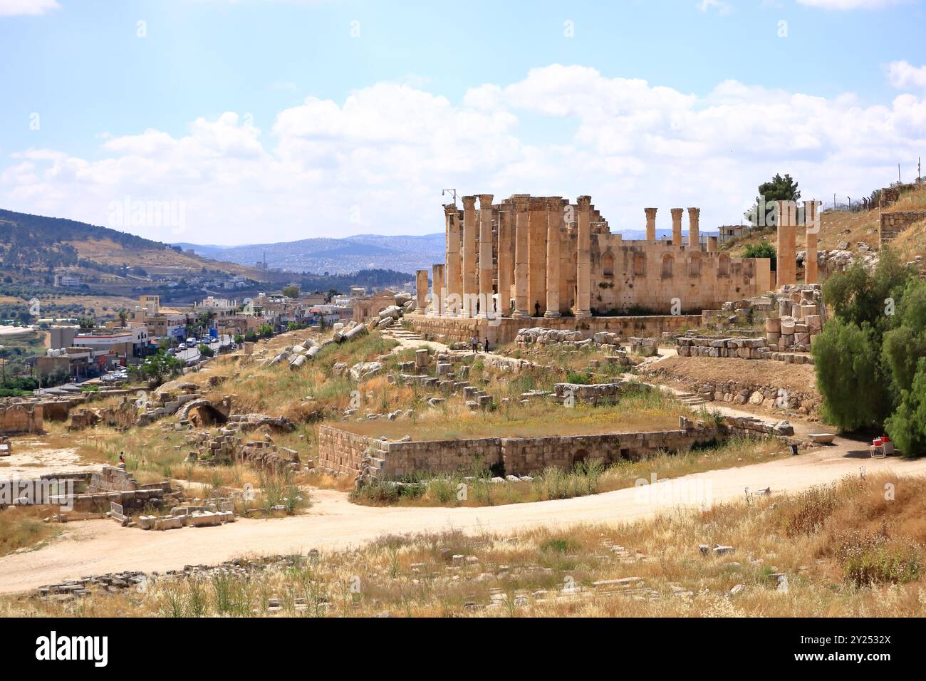 Jerash in Jordan - May 07 2024: Roman ruins in the Jordanian city of ...