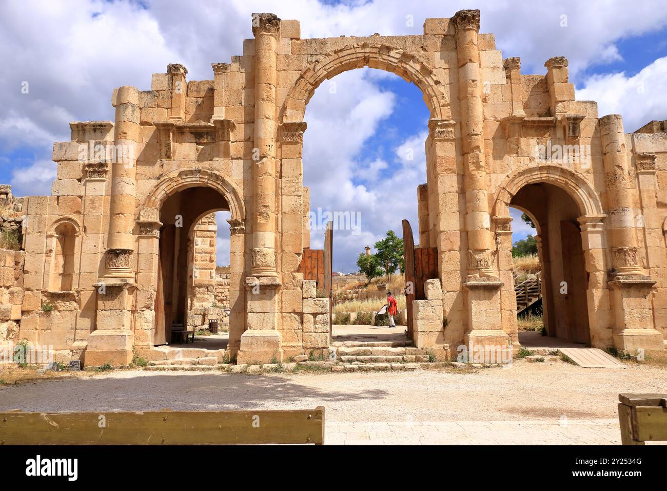 Jerash in Jordan - May 07 2024: Roman ruins in the Jordanian city of ...