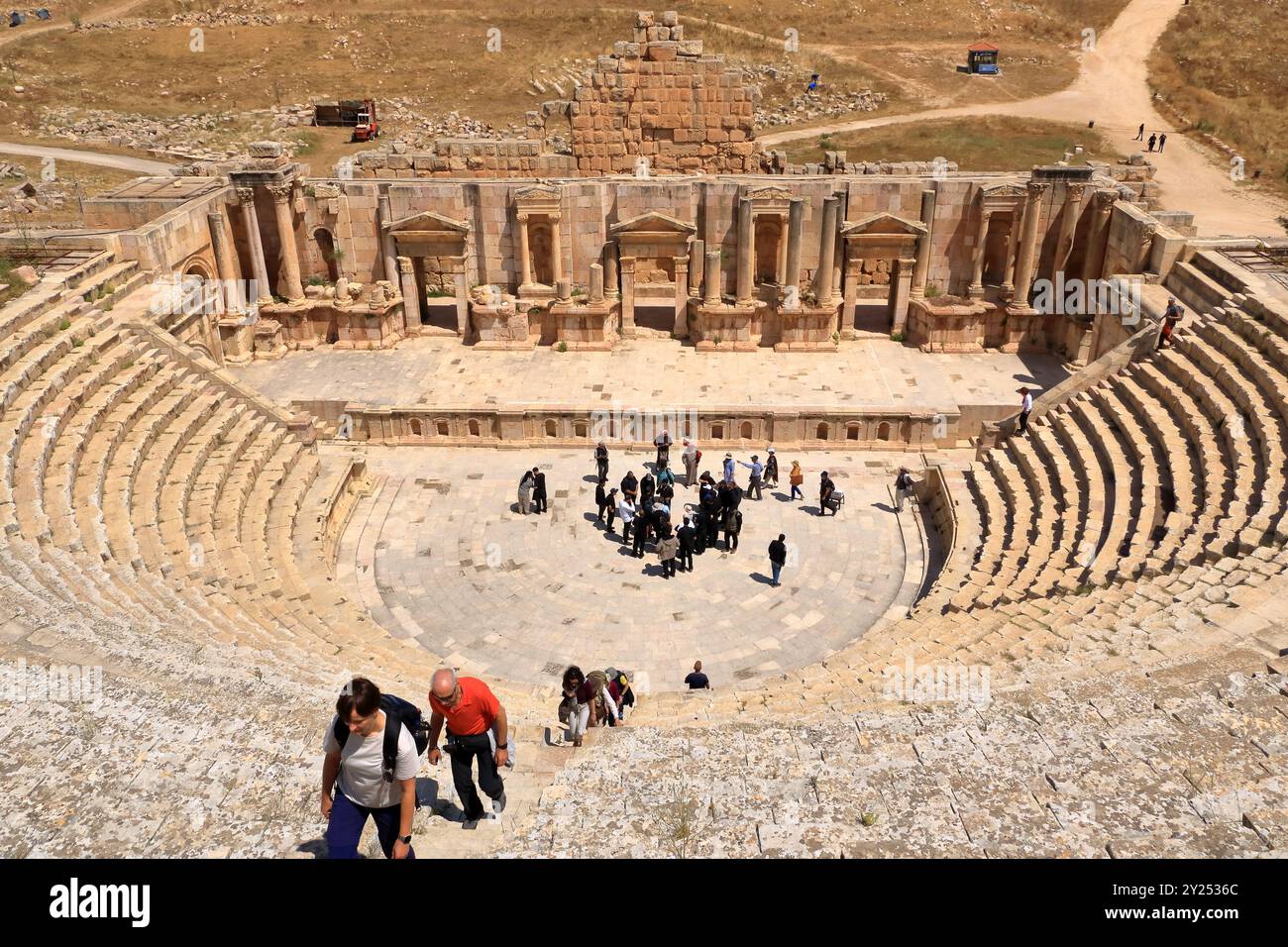 Jerash in Jordan - May 07 2024: Roman ruins in the Jordanian city of ...