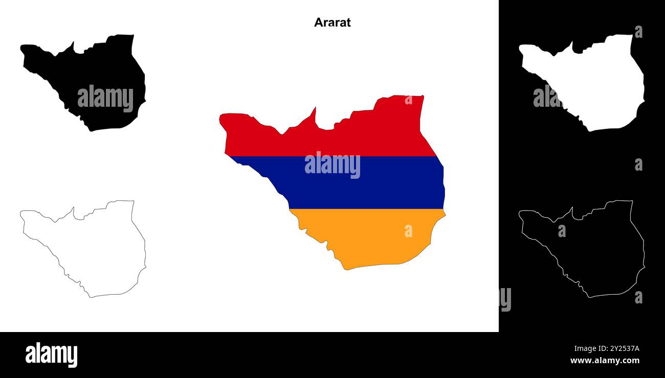 Ararat vector map hi-res stock photography and images - Alamy