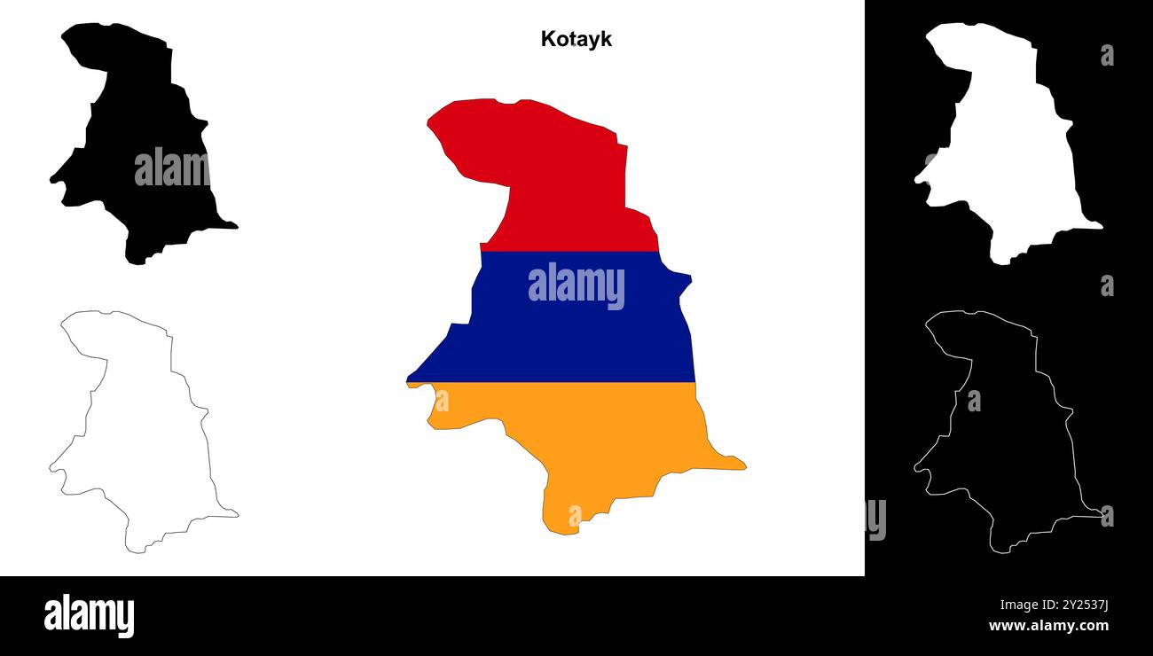 Kotayk province outline map set Stock Vector Image & Art - Alamy