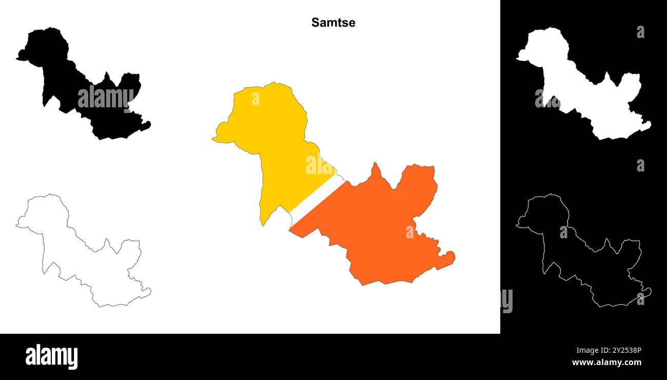 Samtse district outline map set Stock Vector Image & Art - Alamy