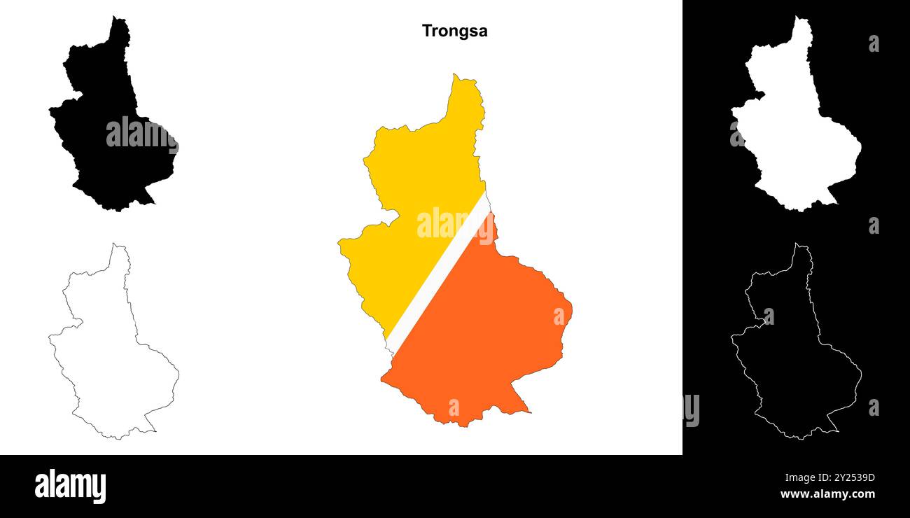 Blank trongsa map hi-res stock photography and images - Alamy