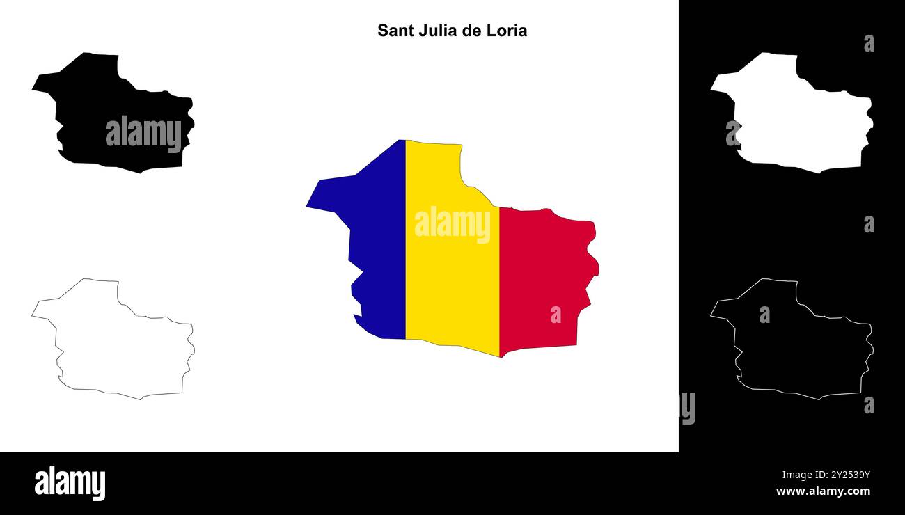 Sant Julia de Loria parish outline map set Stock Vector Image & Art - Alamy