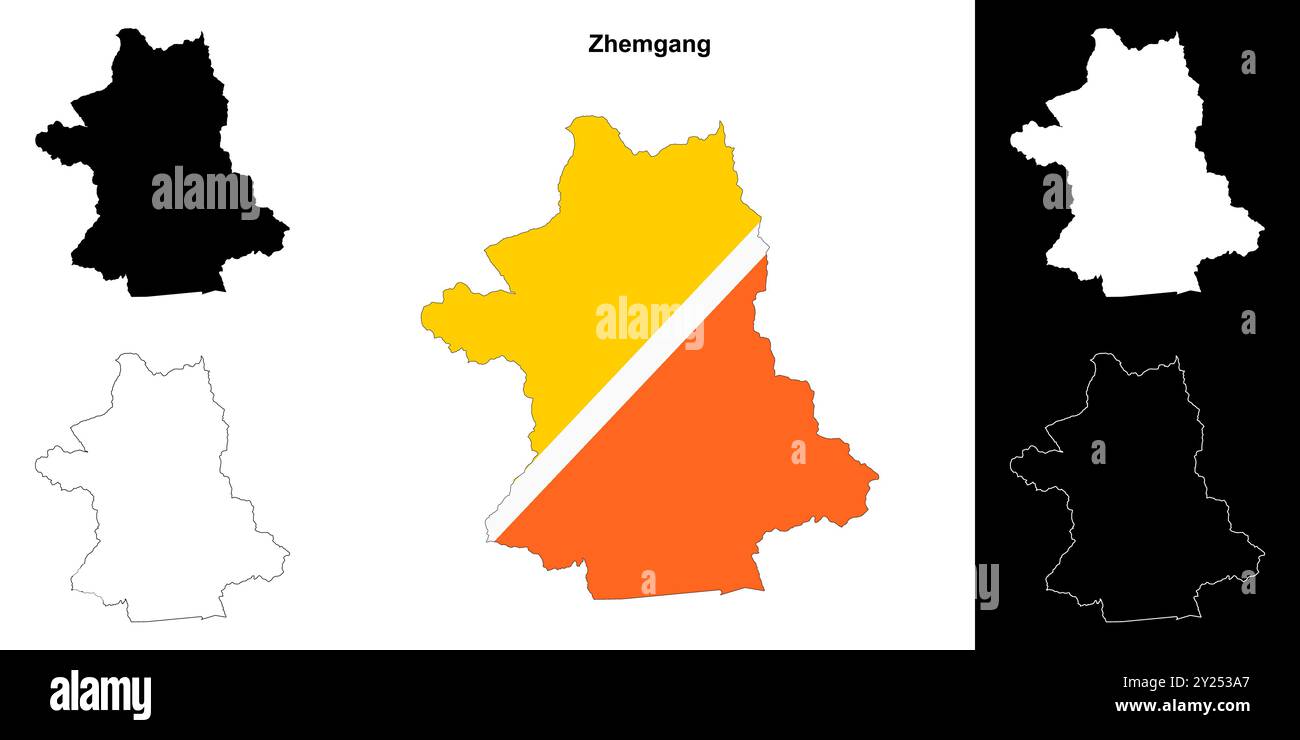 Zhemgang district outline map set Stock Vector Image & Art - Alamy