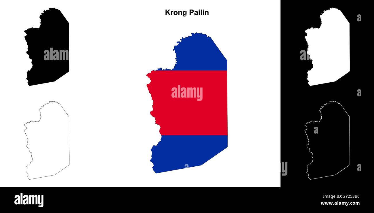 Krong Pailin province outline map set Stock Vector Image & Art - Alamy