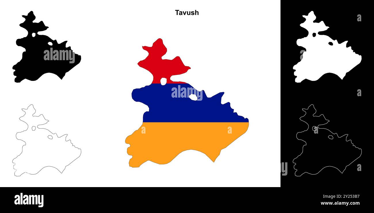 Tavush outline map hi-res stock photography and images - Alamy