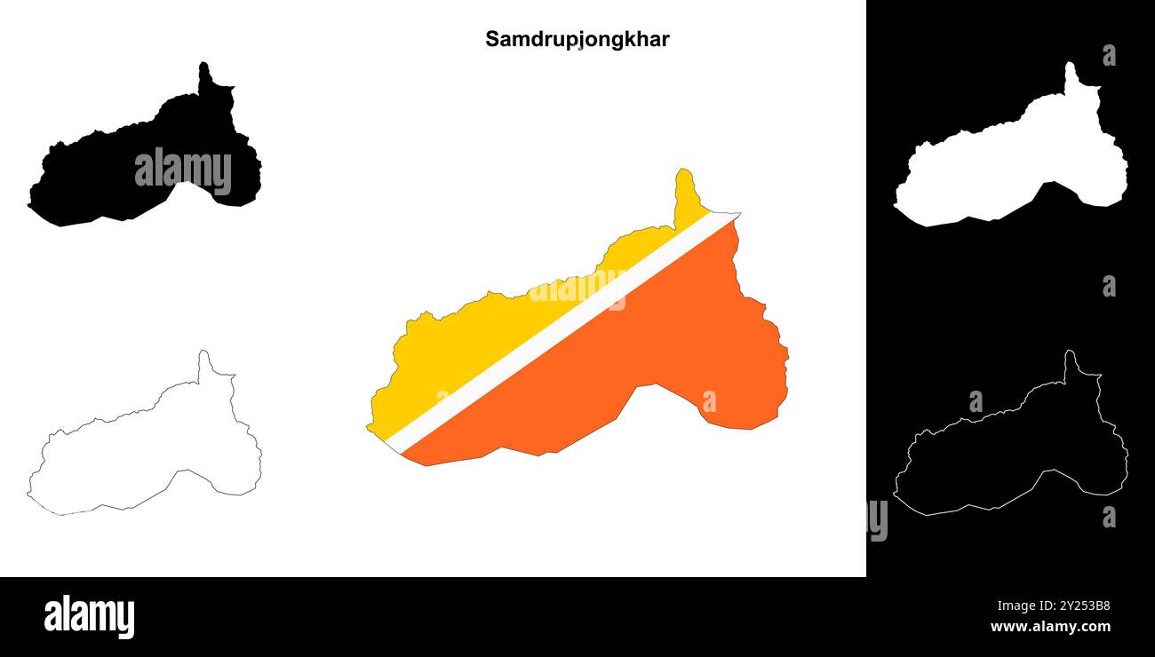 Blank samdrupjongkhar map hi-res stock photography and images - Alamy