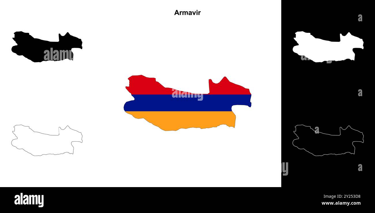 Armavir province outline map set Stock Vector Image & Art - Alamy