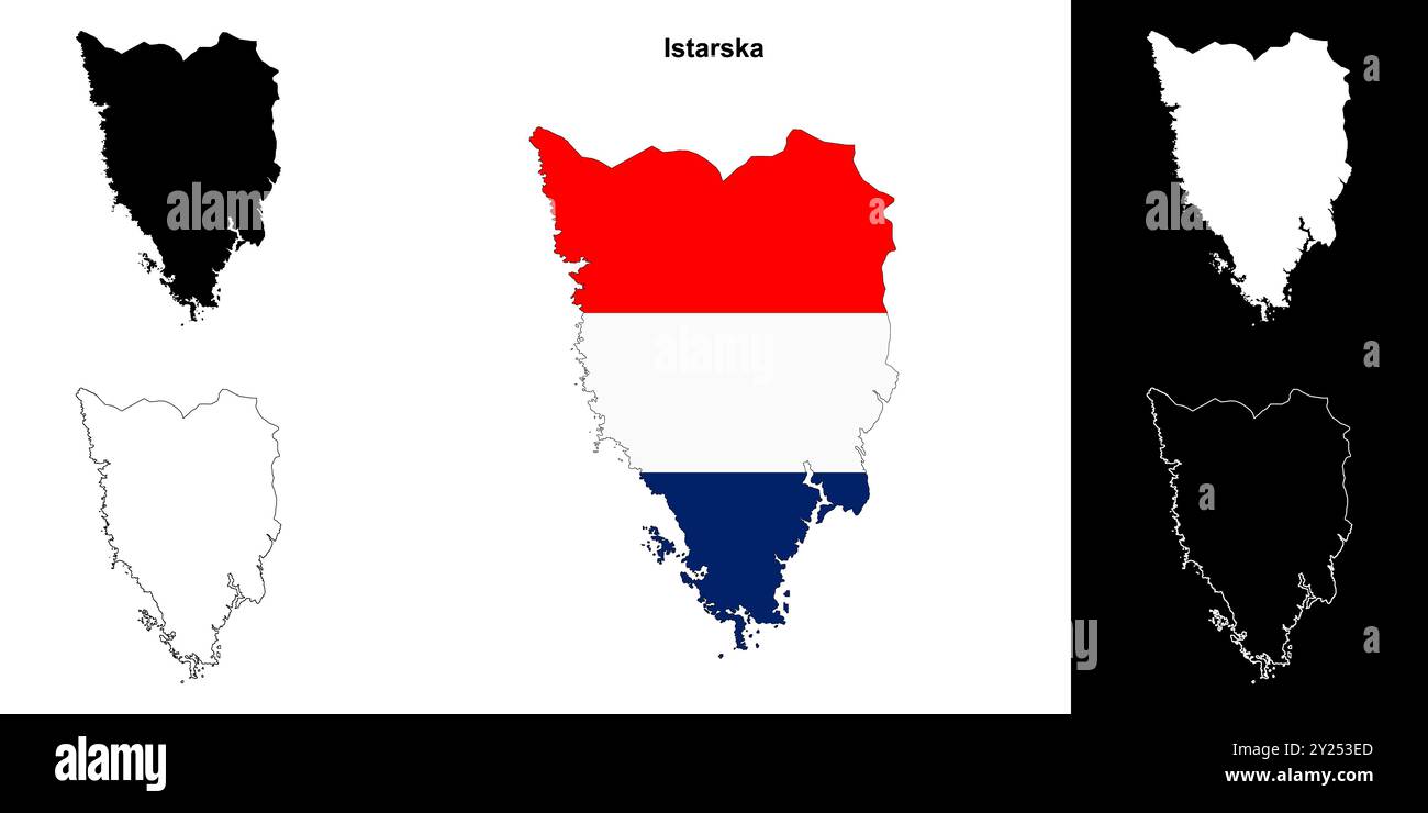 Istarska county outline map set Stock Vector Image & Art - Alamy