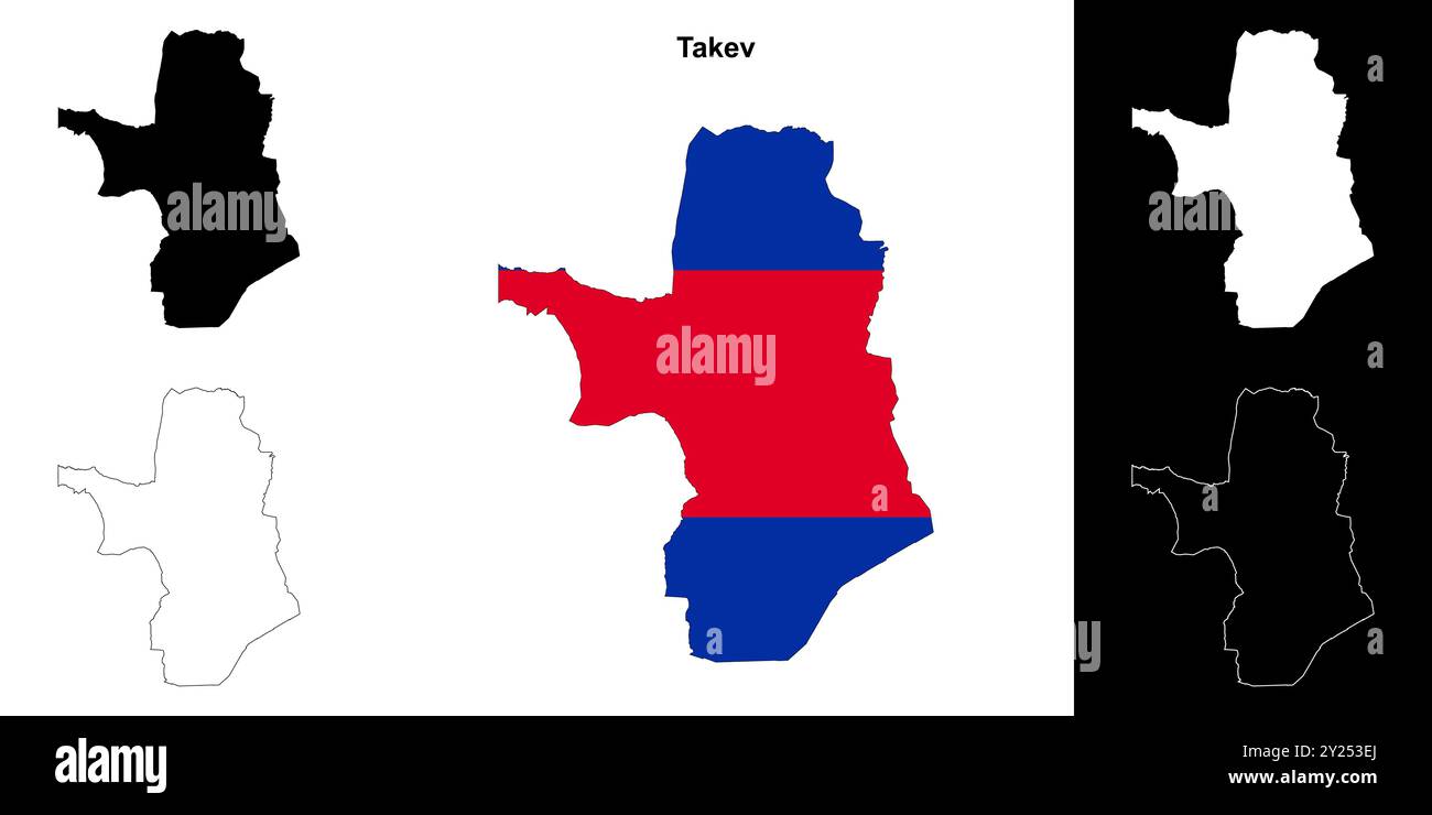 Takev outline map hi-res stock photography and images - Alamy